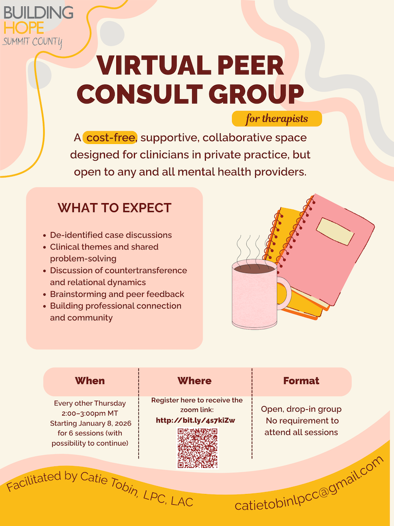 Building Hope Summit - Virtual Peer Support Group